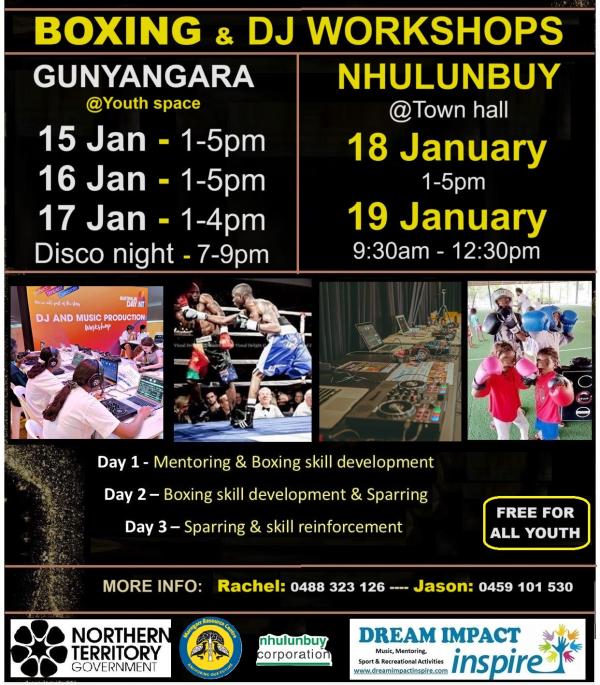 Sign-up for Dream Impact Inspire DJ and Boxing Workshops | Nhulunbuy ...