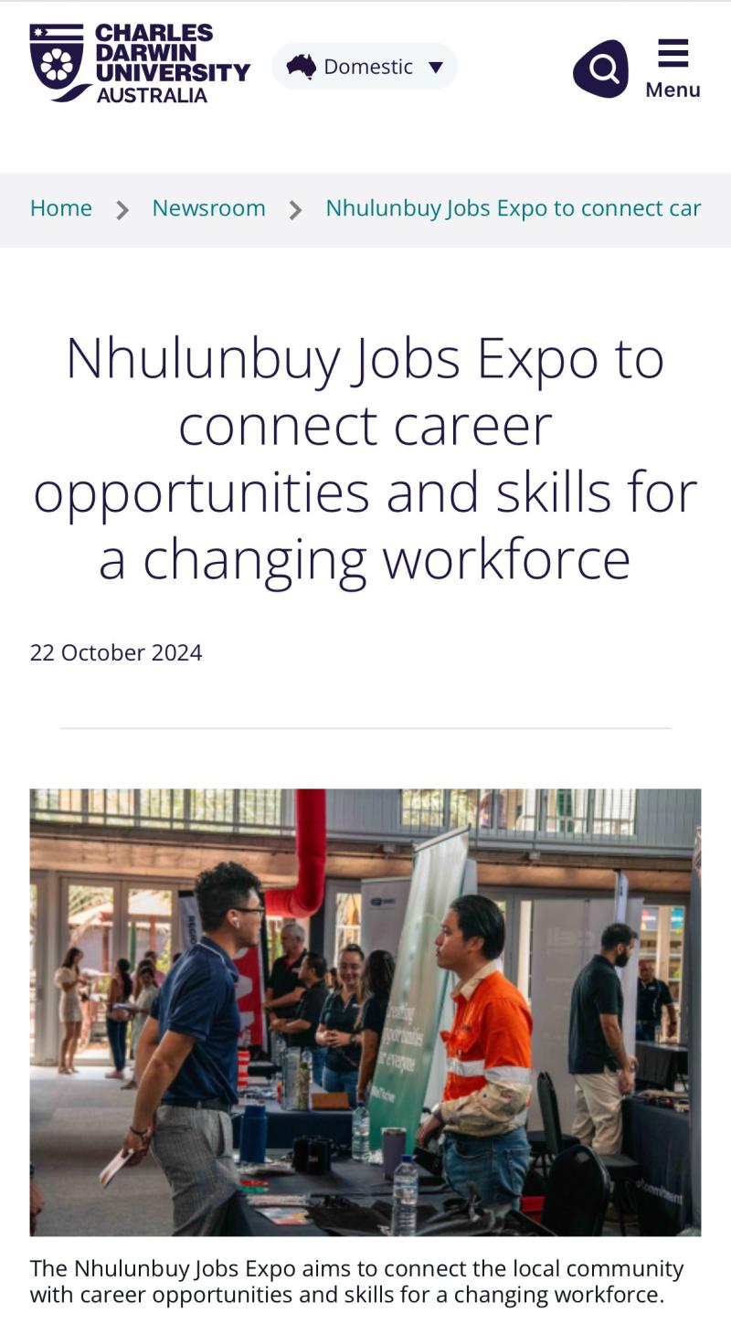 Careers Expo | Nhulunbuy Corporation